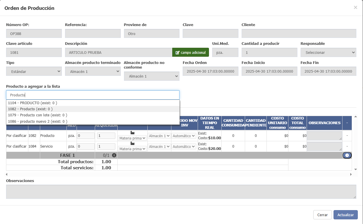 ¿Qué es una orden de producción? - pvnube