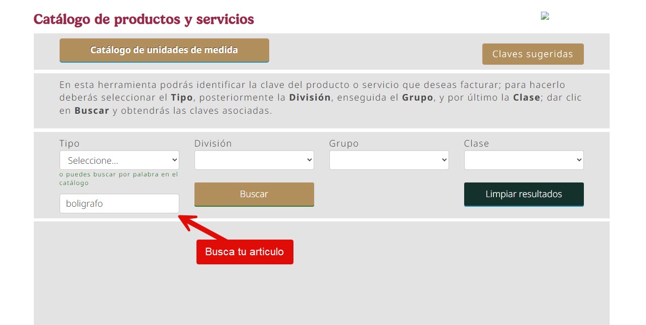 Claves de producto o servicio SAT y Claves de unidad SAT - pvnube